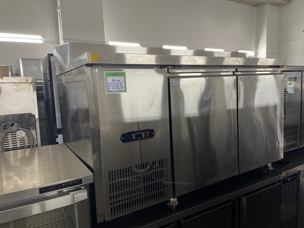 Salad top 2 door counter chiller / topping counter chiller / display ...