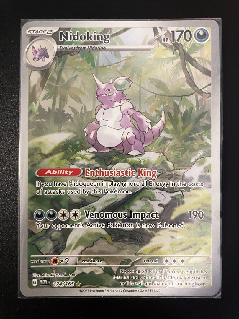 Nidoking - 174/165 - Illustration Rare Scarlet & Violet: 151 Single, Hobbies & Toys, Toys ...