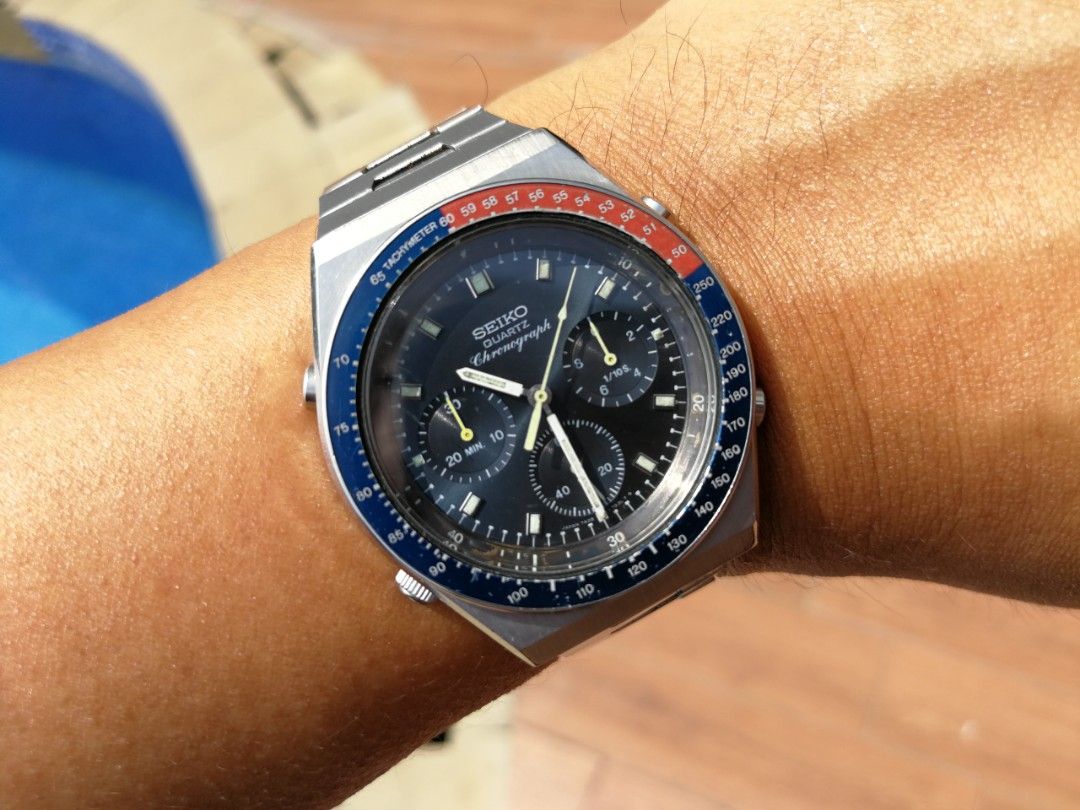 Seiko Pepsi Chronograph quartz 7A28-703A omega speedmaster reduced ...