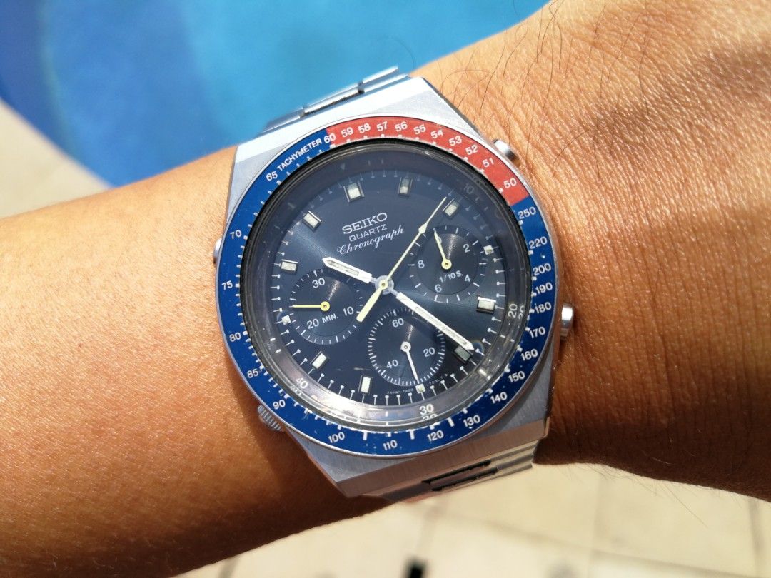 Seiko Pepsi Chronograph quartz 7A28-703A omega speedmaster reduced ...