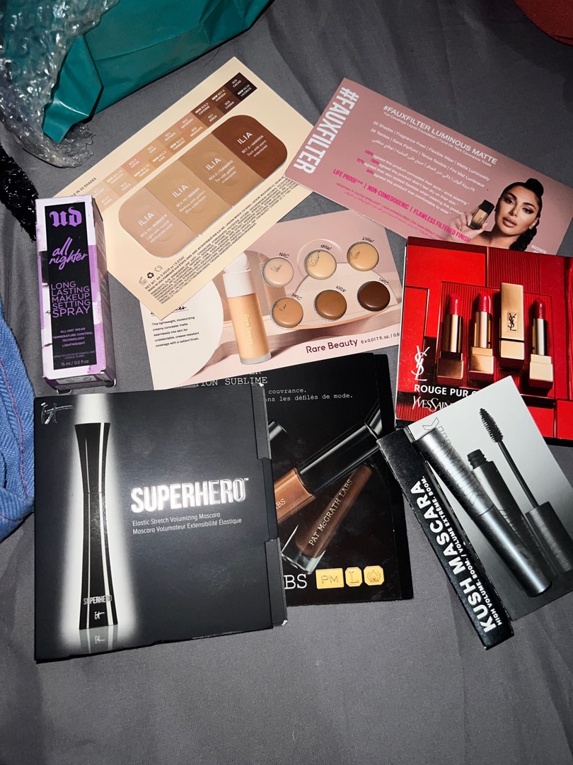 Sephora Makeup Samples set - YSL, Urban Decay, It, Ilia, Rare Beauty ...