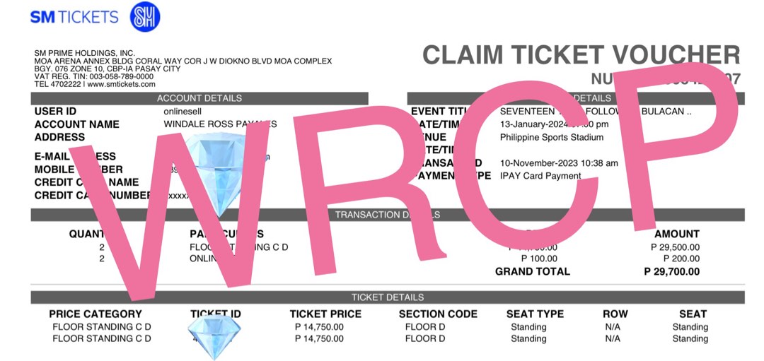 SEVENTEEN TOUR FOLLOW TO BULACAN DAY 1 FLOOR STANDING D (2 pcs), Tickets & Vouchers, Event ...