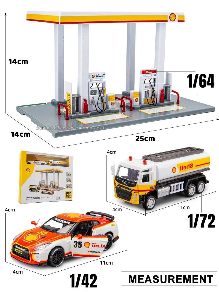 [SHELL Collection Series ] SHELL Gas Station Self Assembly Kit Playset ...