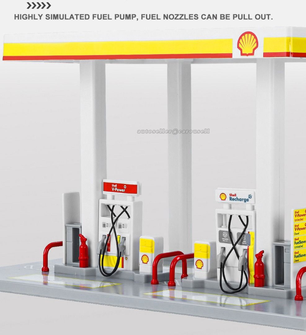 [SHELL Collection Series ] SHELL Gas Station Self Assembly Kit Playset ...