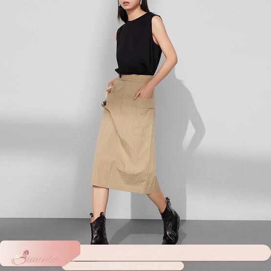 Skirt Cargo Cutton Coksu BKK new, Fesyen Wanita, Pakaian Wanita, Gaun ...