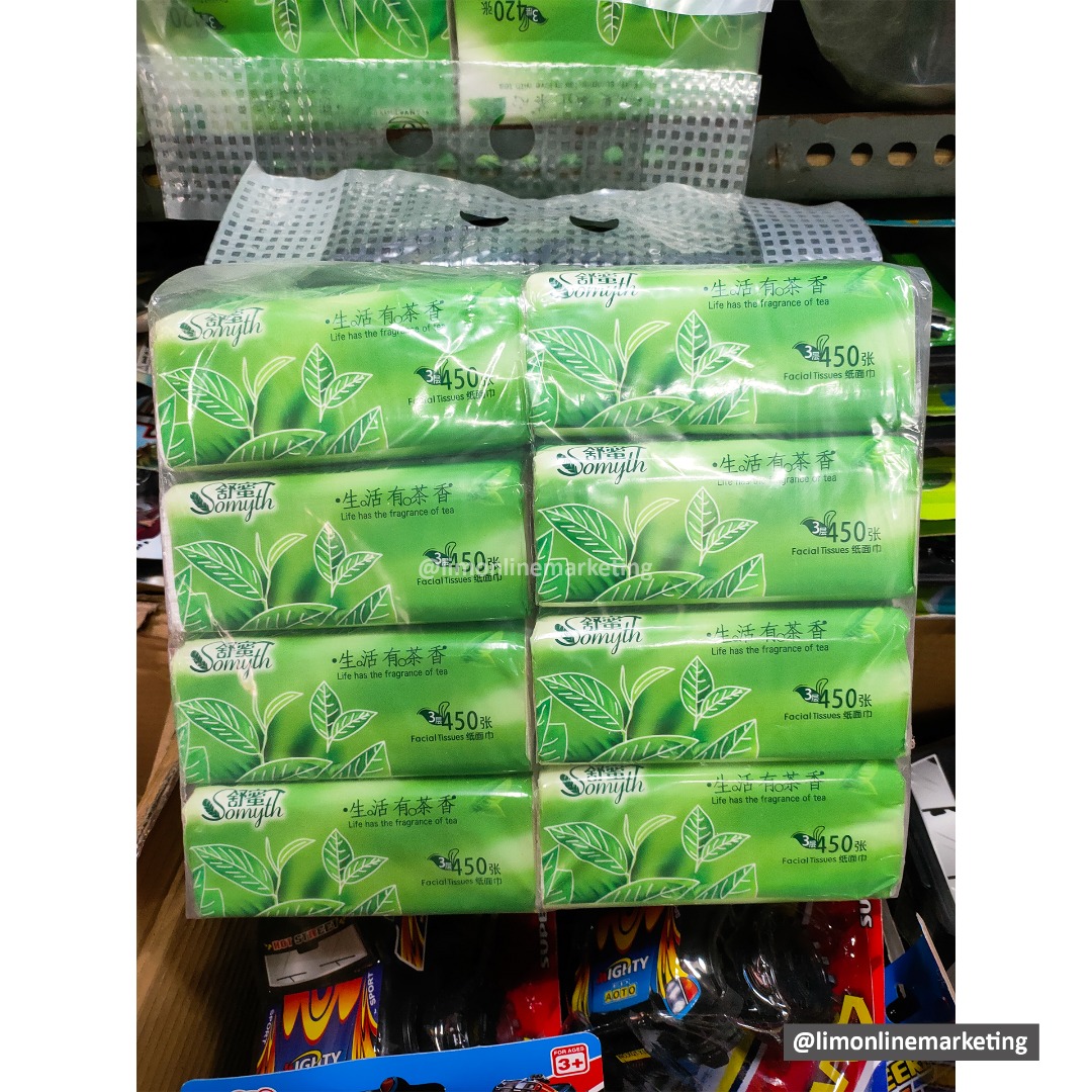 Somyth 3-ply Green Leaf Facial Tissue Paper Best Seller 100% Virgin ...