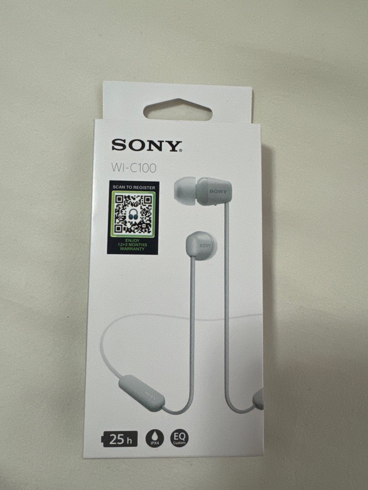 Sony WI-C100 Wireless Earphone (White), Audio, Earphones on Carousell