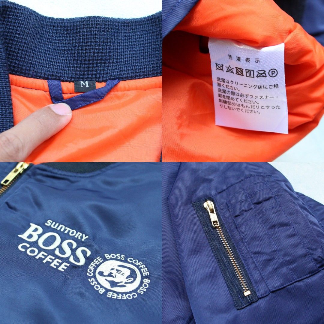 SUNTORY BOSS COFFEE BOMBER JACKET, Fesyen Pria, Pakaian , Baju Luaran ...