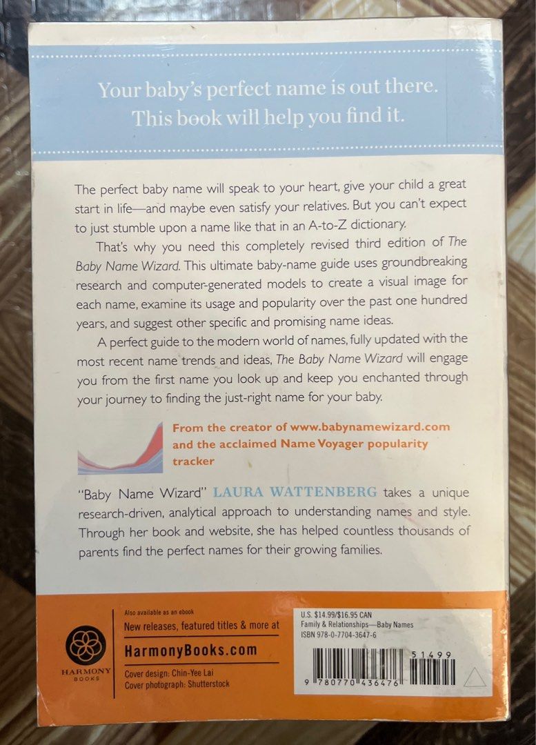 The Baby Name Wizard - Laura Wattenberg, Hobbies & Toys, Books ...