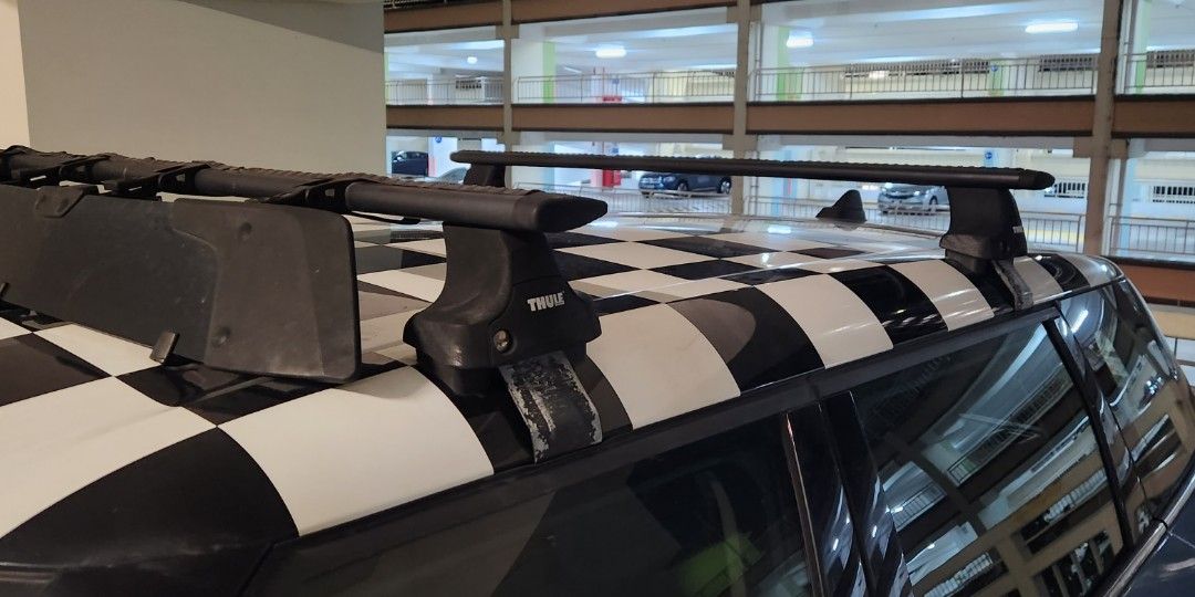 Thule roof rack with fairing Used on 2016 mini cooper clubman, Car ...