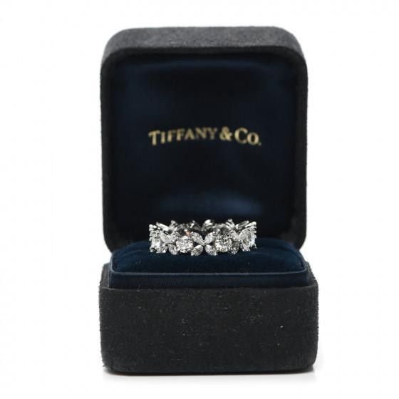 Tiffany and co Victoria diamond platinum band ring, Women's Fashion, Jewelry & Organisers, Rings ...