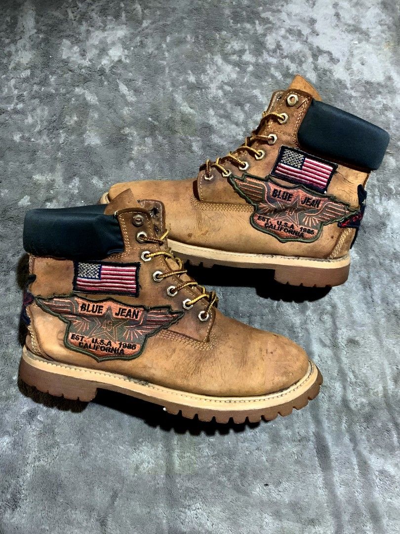 TIMBERLAND CLASSIC PREMIUM BOOTS CUSTOM PATCHES, Men's Fashion ...