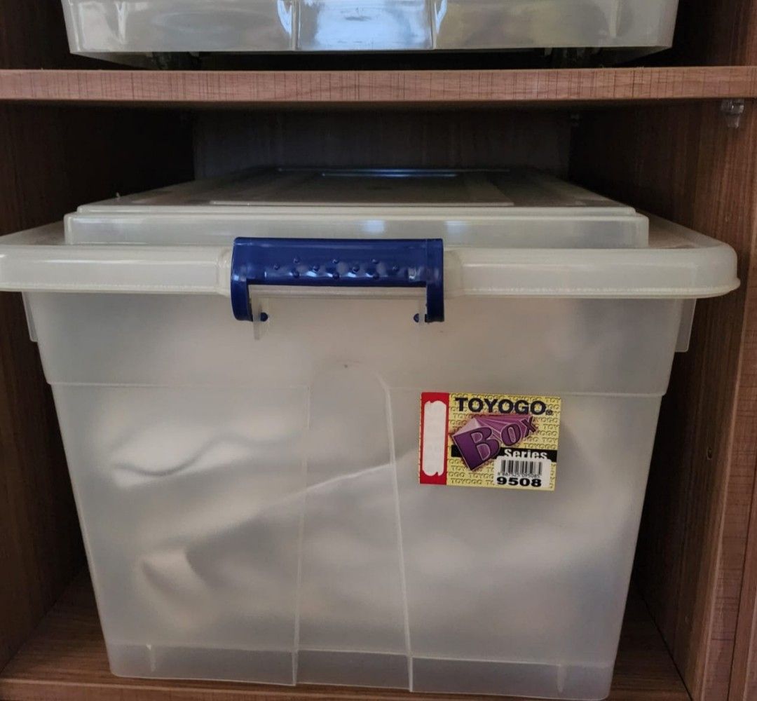Toyogo storage container with wheels (2 box), Furniture & Home Living ...