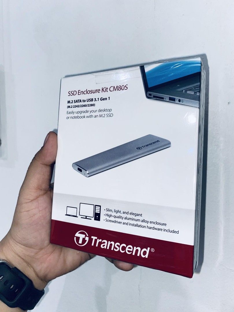 Transcend SSD Enclosure Kit M.2 SATA to USB 3.1 (M.2 2242/2260/2280 ...