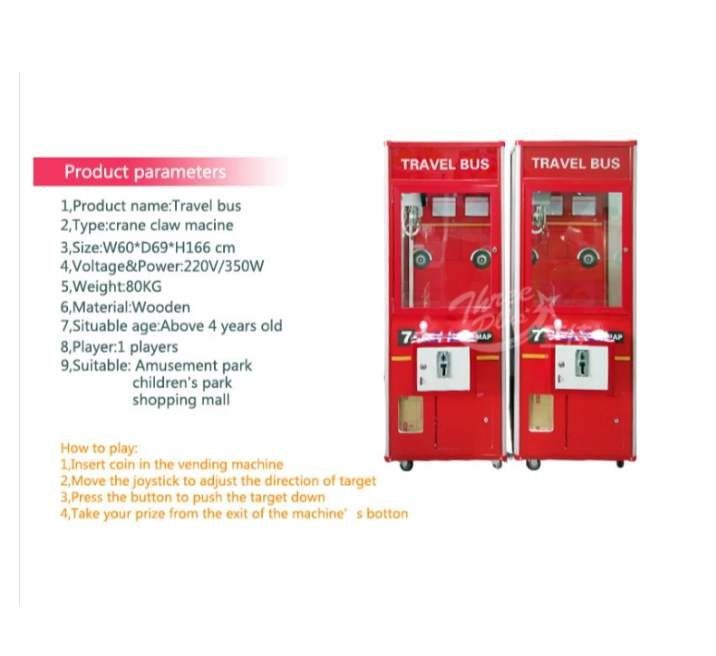 TRAVEL BUS CLAW ARCADE MACHINE / CRANE ARCADE MACHINE / PRE-ORDER BASIS ...