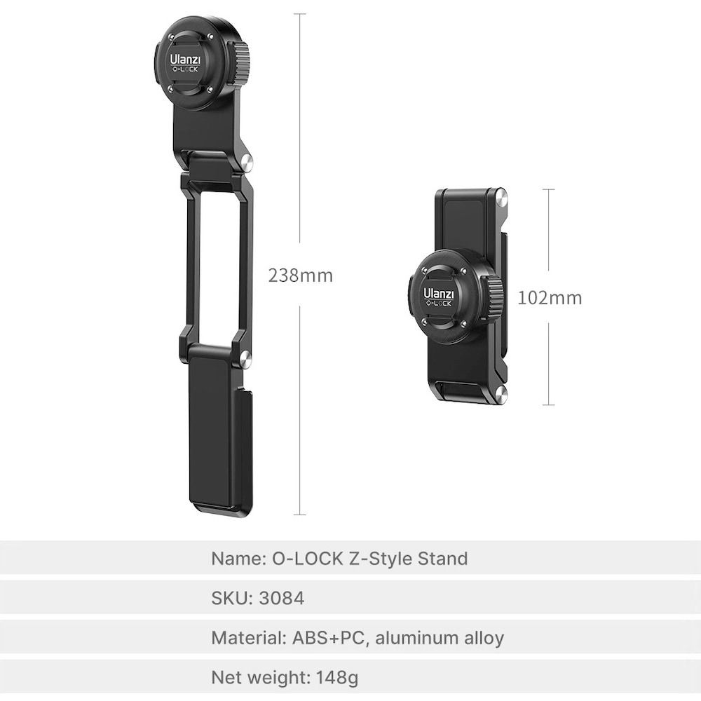 Ulanzi O-LOCK Z-Style Stand Quick Release Mount for Smartphone, Mobile ...