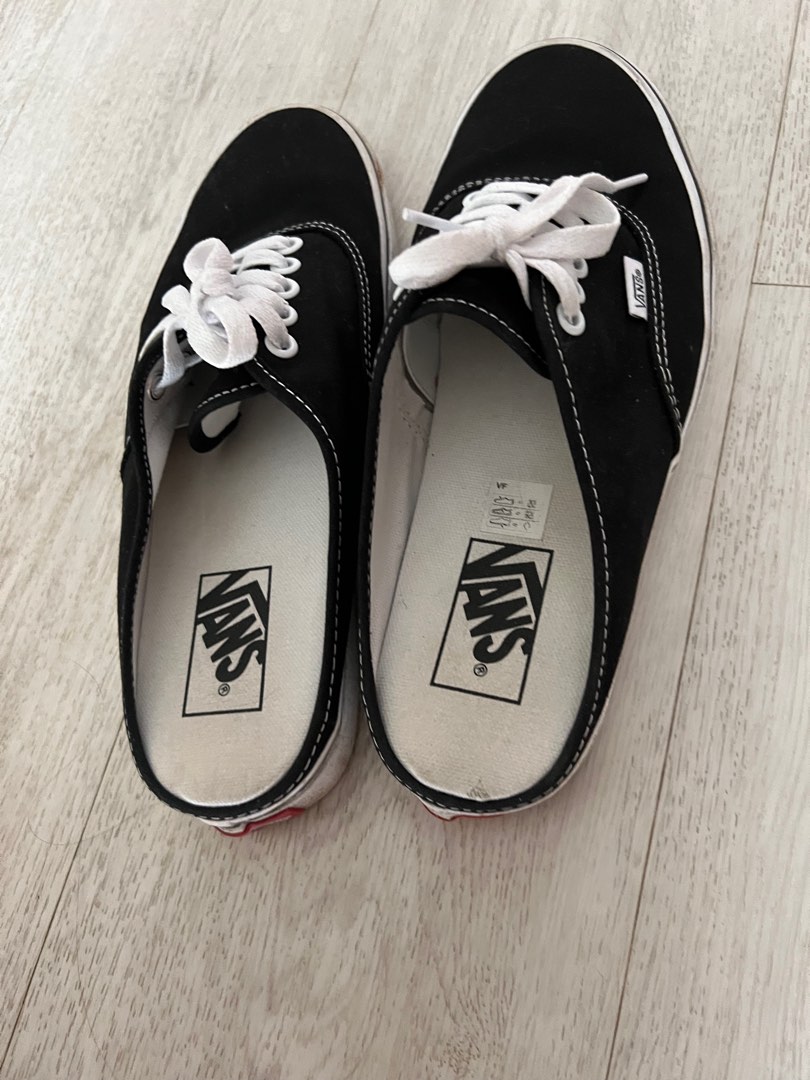 Vans UA Authentic Mule slip on black, Women's Fashion, Footwear ...