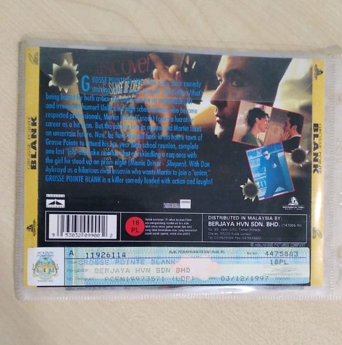 VCD - GROSSE POINTE BLANK (1997), Hobbies & Toys, Music & Media, CDs & DVDs on Carousell