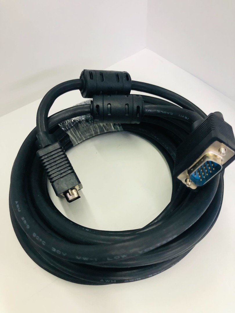 VGA CABLE M/M 3+6 5M, Computers & Tech, Parts & Accessories, Cables ...
