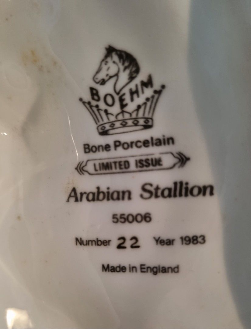 VINTAGE LIMITED BOEHM ARABIAN STALLION REARING, Hobbies & Toys ...