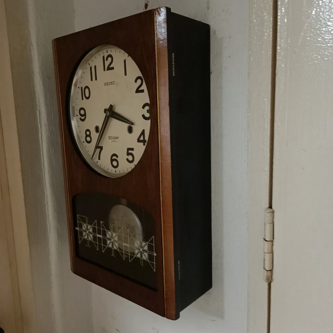 Vintage SEIKO Wall Clock 30 Days, Furniture & Home Living, Home Decor ...