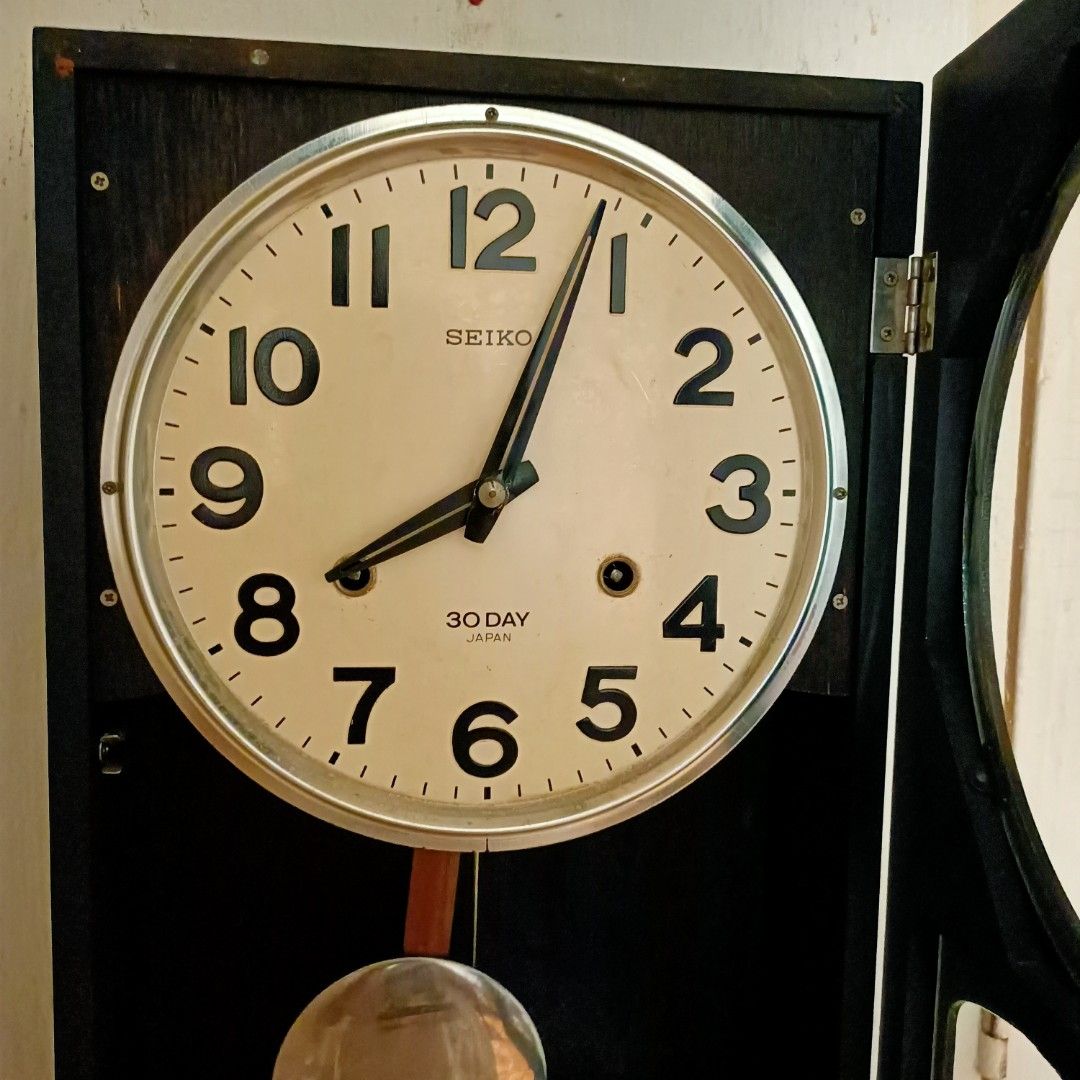 Vintage SEIKO Wall Clock 30 Days, Furniture & Home Living, Home Decor ...