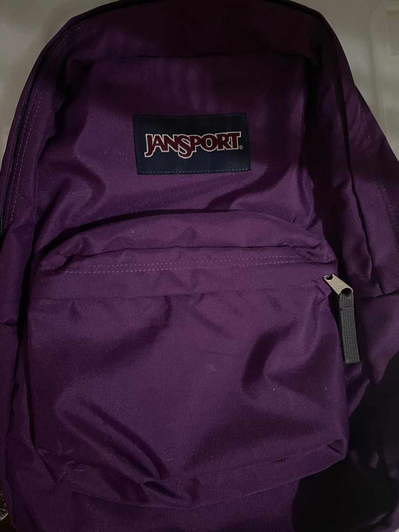 Violet / Dark purple JANSPORT Backpack, Women's Fashion, Bags & Wallets ...