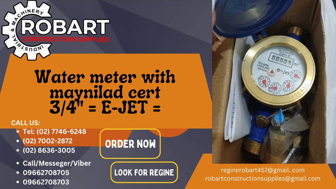 Water meter with maynilad cert 3/4" = E-JET =, Commercial & Industrial ...