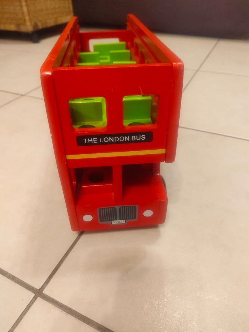 Wooden London Bus Toy, Hobbies & Toys, Toys & Games on Carousell