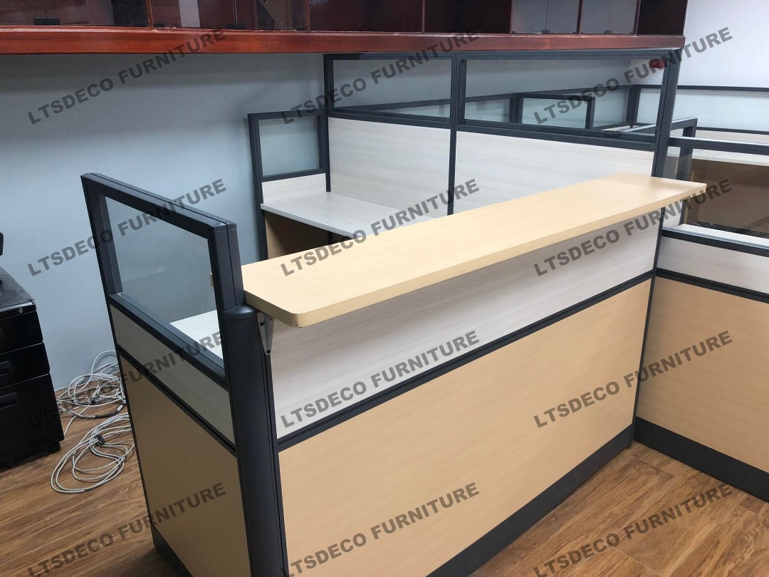 WORKSTATION MODULAR PAR5TITION WITH COUNTER TOP OFFICE FURNITURE AND ...