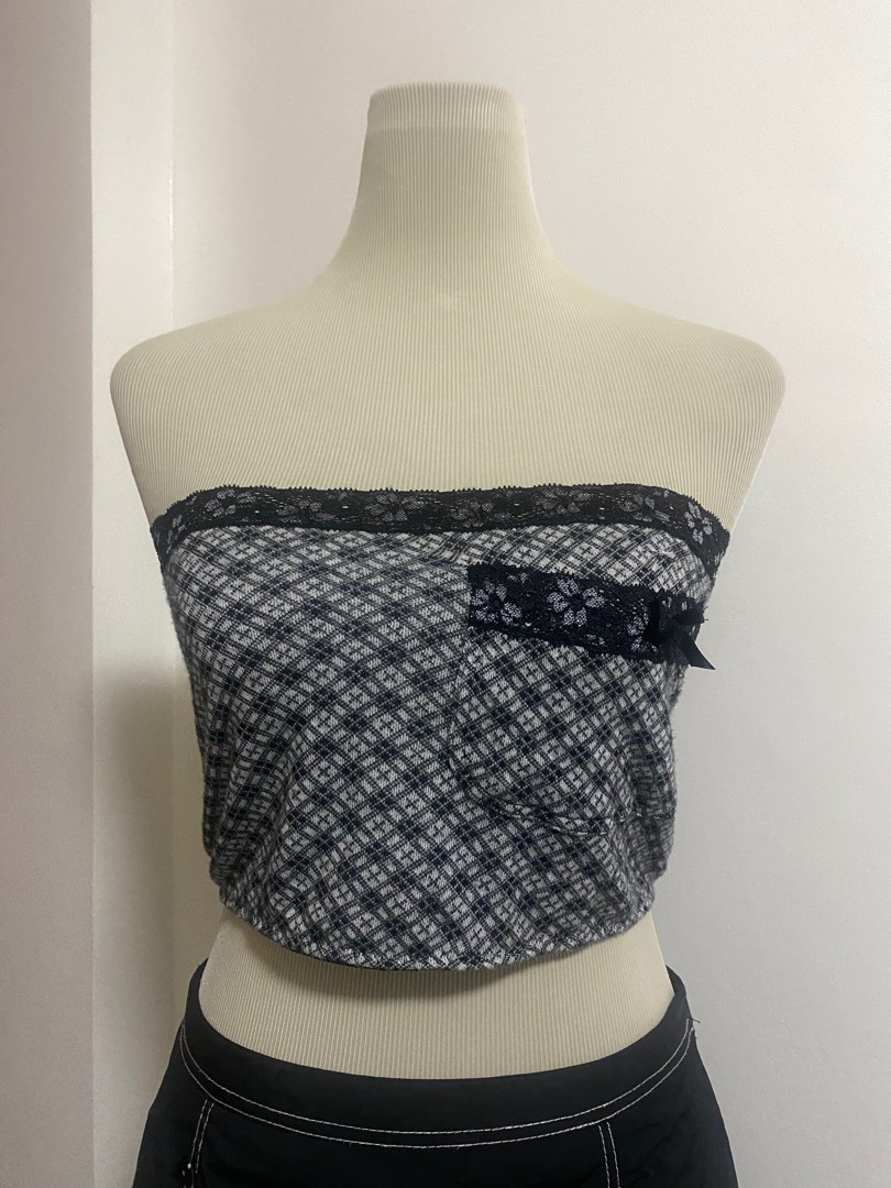 y2k coquette tube top, Women's Fashion, Tops, Sleeveless on Carousell