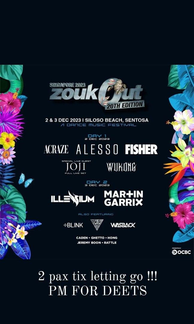 Zoukout Singapore 2023, Tickets & Vouchers, Event Tickets on Carousell