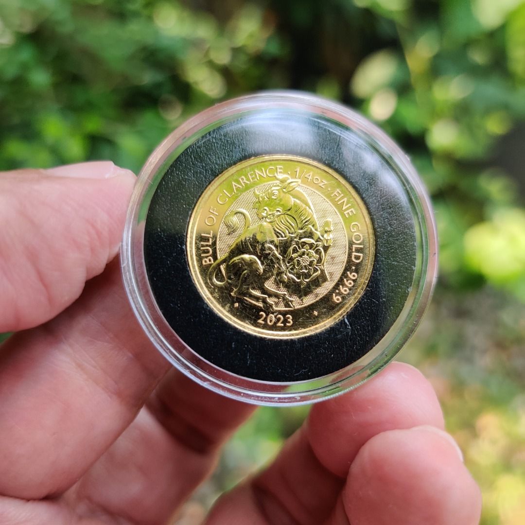 1/4 oz UK Royal Tudor Beasts 999.9 Gold Coin BU, Hobbies & Toys ...