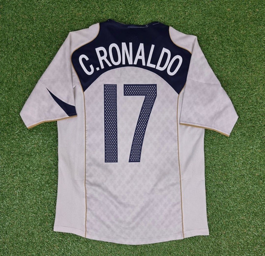 #17 CR7 Cristiano Ronaldo Portugal 2004/06 Away soccer/football jersey ...