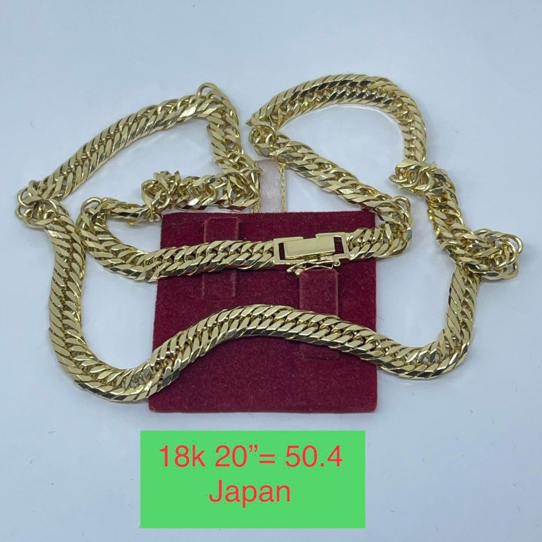 18K Japan Gold necklace, Women's Fashion, Jewelry & Organizers, Necklaces on Carousell