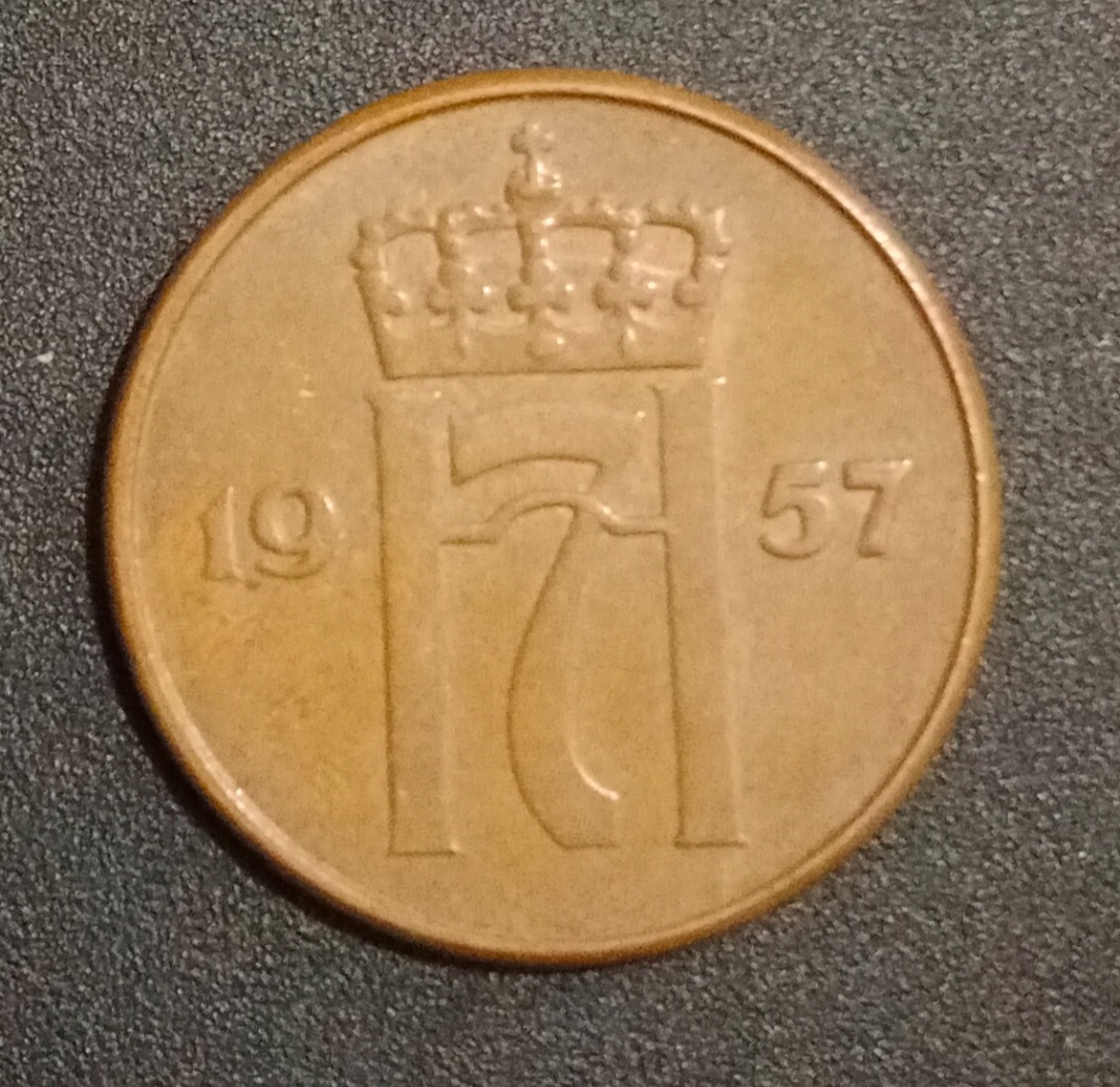 1957 5 Ore (Norway), Hobbies & Toys, Memorabilia & Collectibles ...