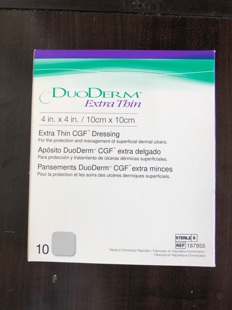 1 box of 10 pcs DuoDerm Extra Thin 10cm x 10 cm, Health & Nutrition ...