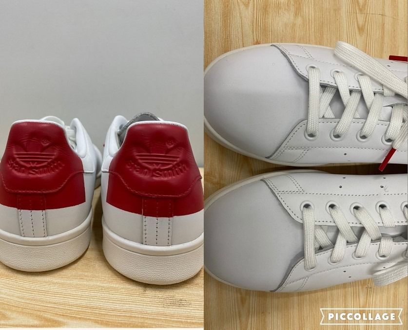 2370001084 ADIDAS TITAN SNEAKER SHOES WHITE/RED, Luxury, Sneakers ...