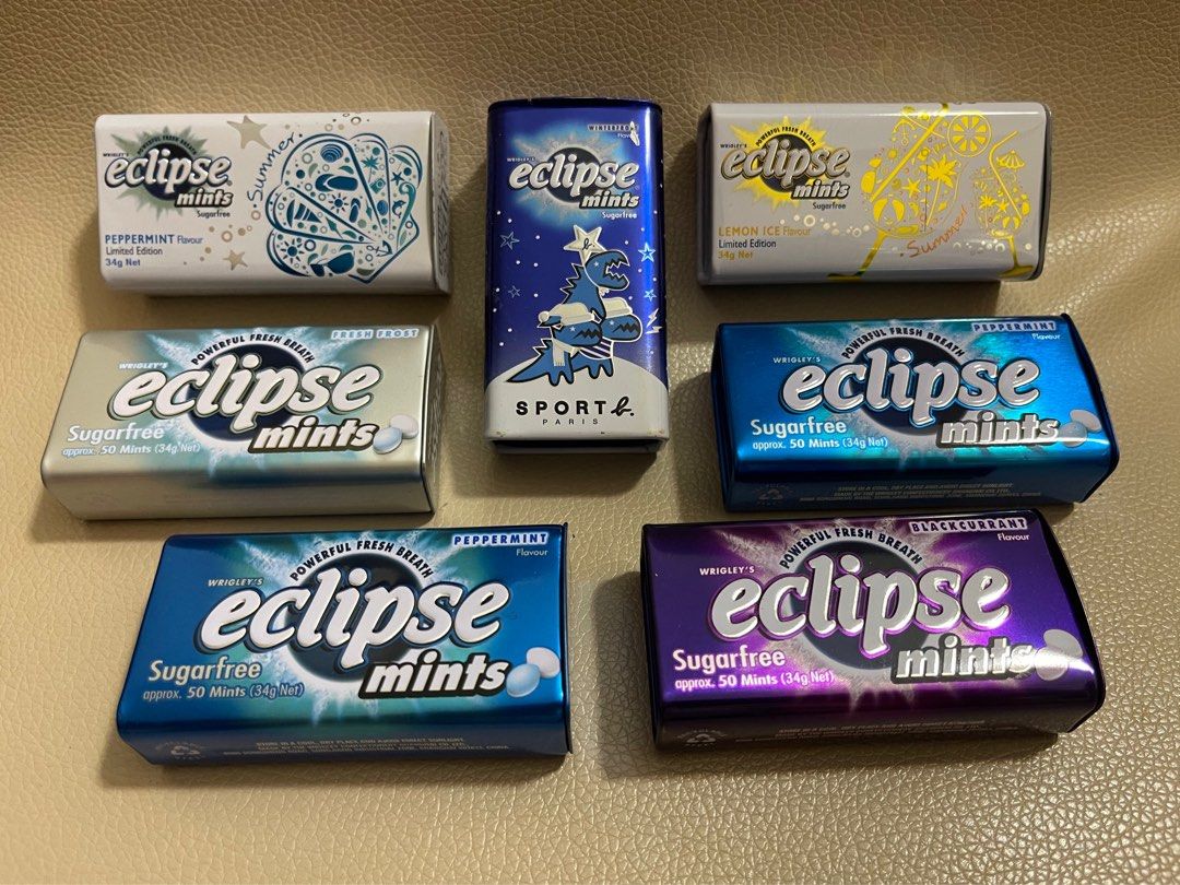 7 Eclipse Mints can (no mints inside), 興趣及遊戲, 收藏品及紀念品, 郵票及印刷品 - Carousell