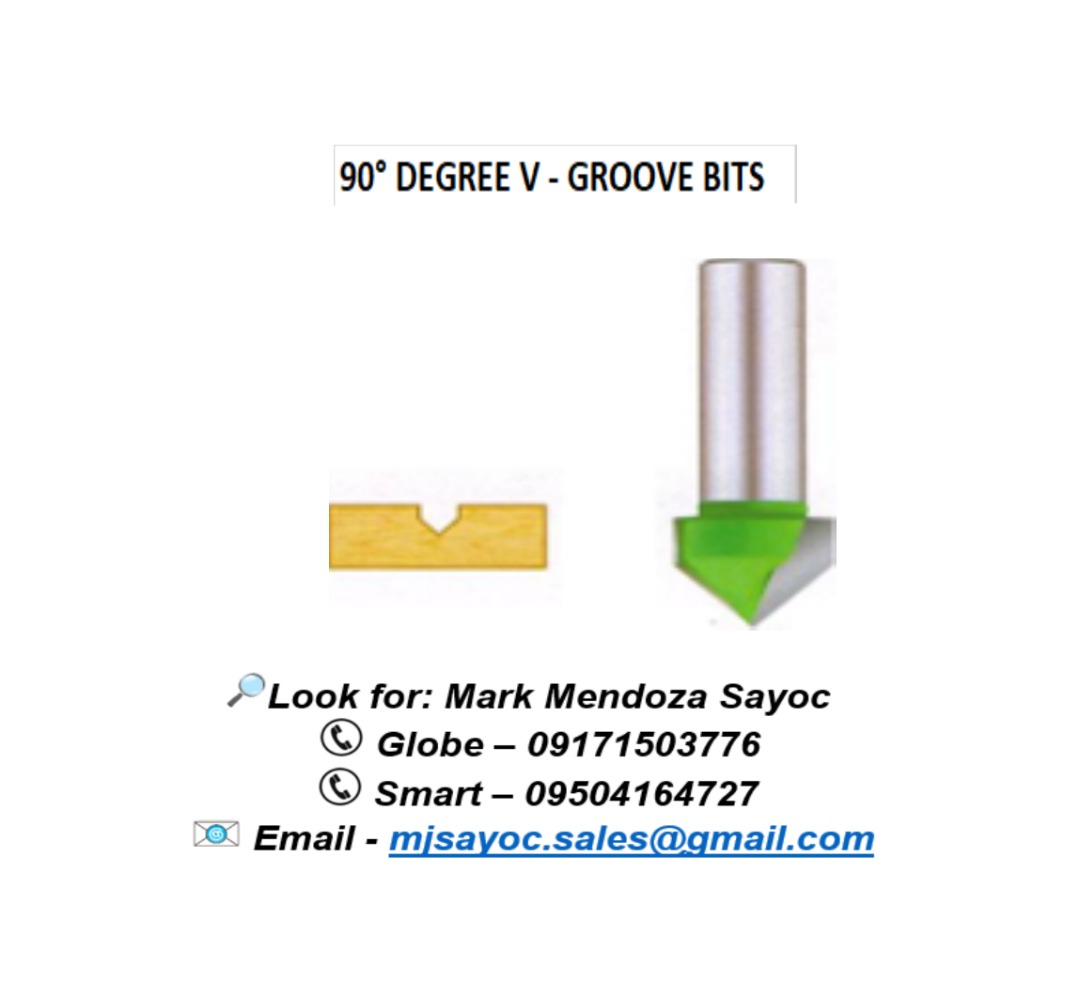 90° DEGREE V - GROOVE BITS, Commercial & Industrial, Construction Tools ...