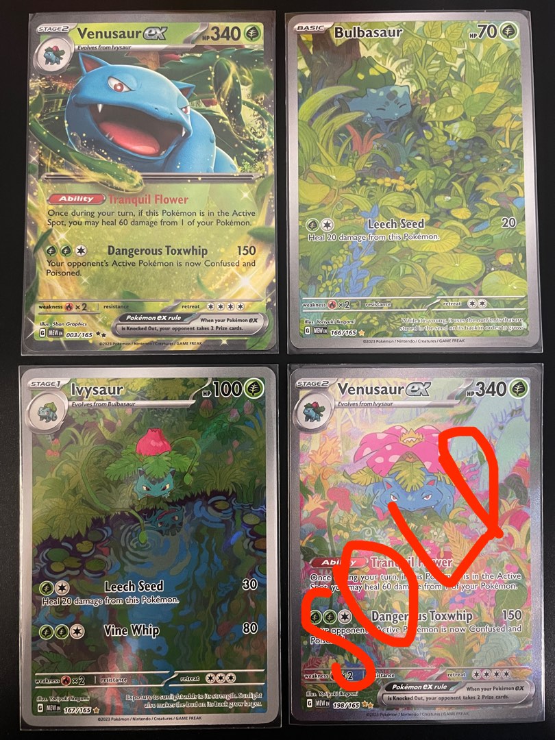 [ FULL SET ] Bulbasaur - Ivysaur - Venusaur (Scarlet & Violet 151 ...