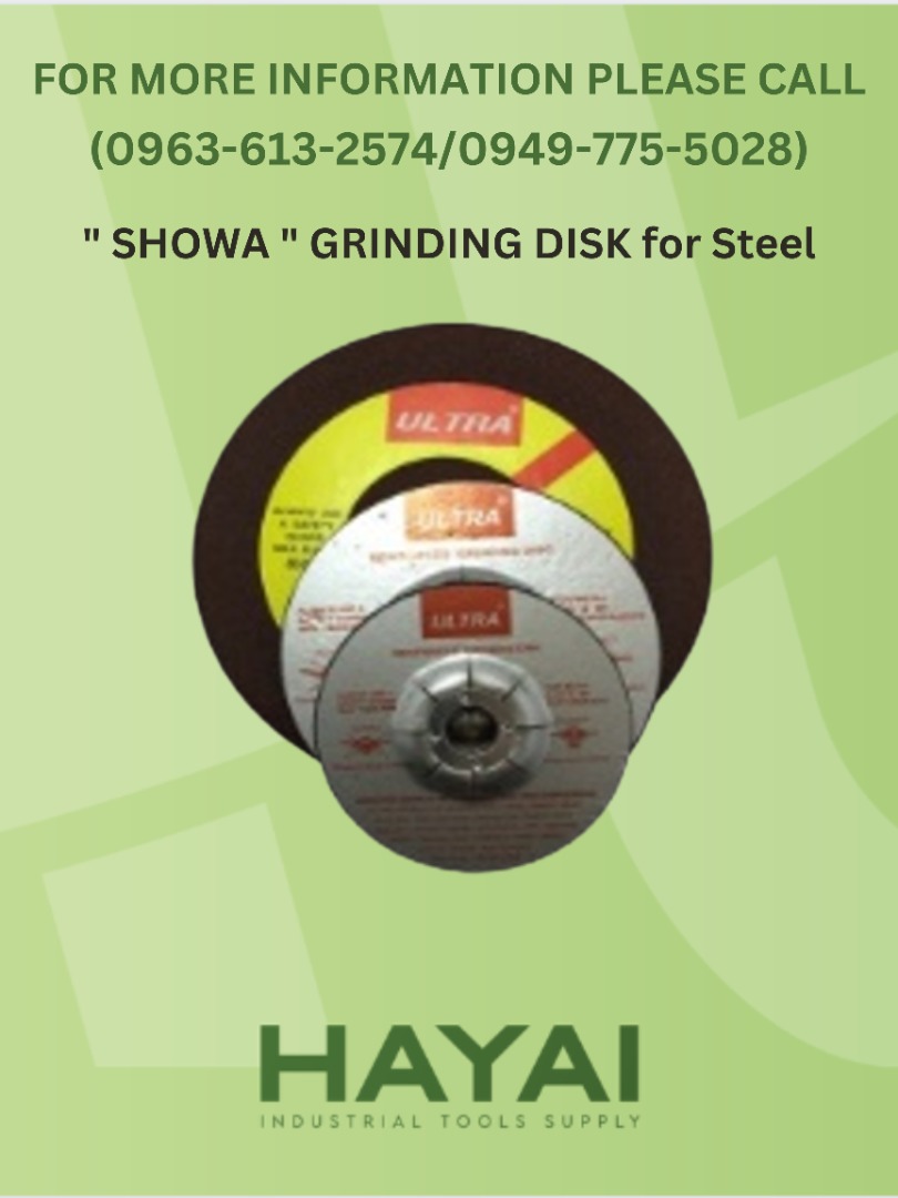 " SHOWA " GRINDING DISK, Commercial & Industrial, Construction Tools & Equipment on Carousell