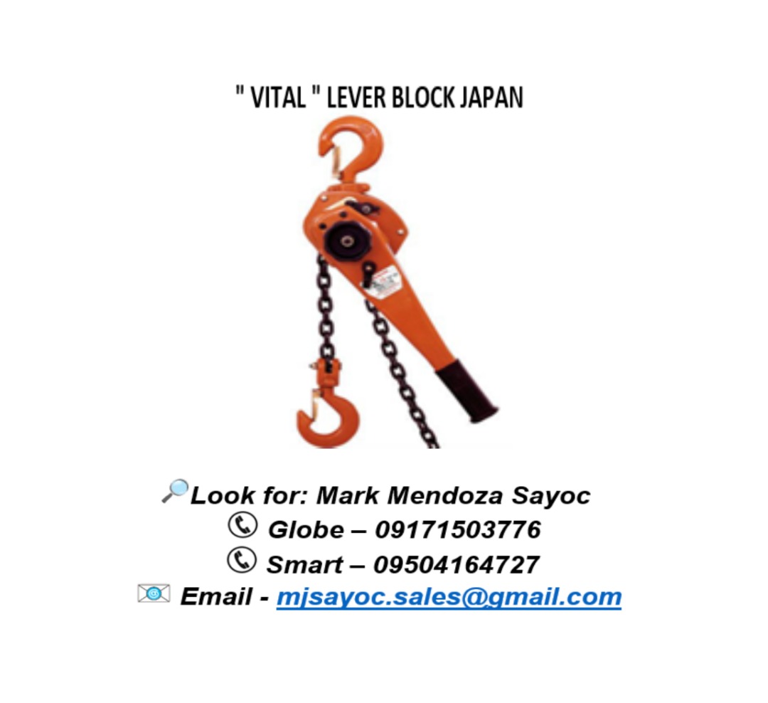 " VITAL " LEVER BLOCK JAPAN, Commercial & Industrial, Construction ...
