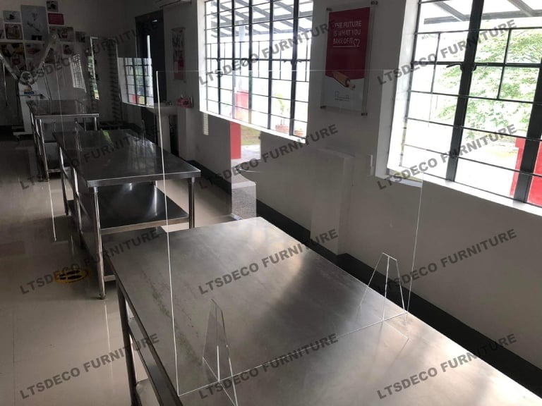 ACRYLIC TABLE OFFICE PARTITION, Furniture & Home Living, Office ...