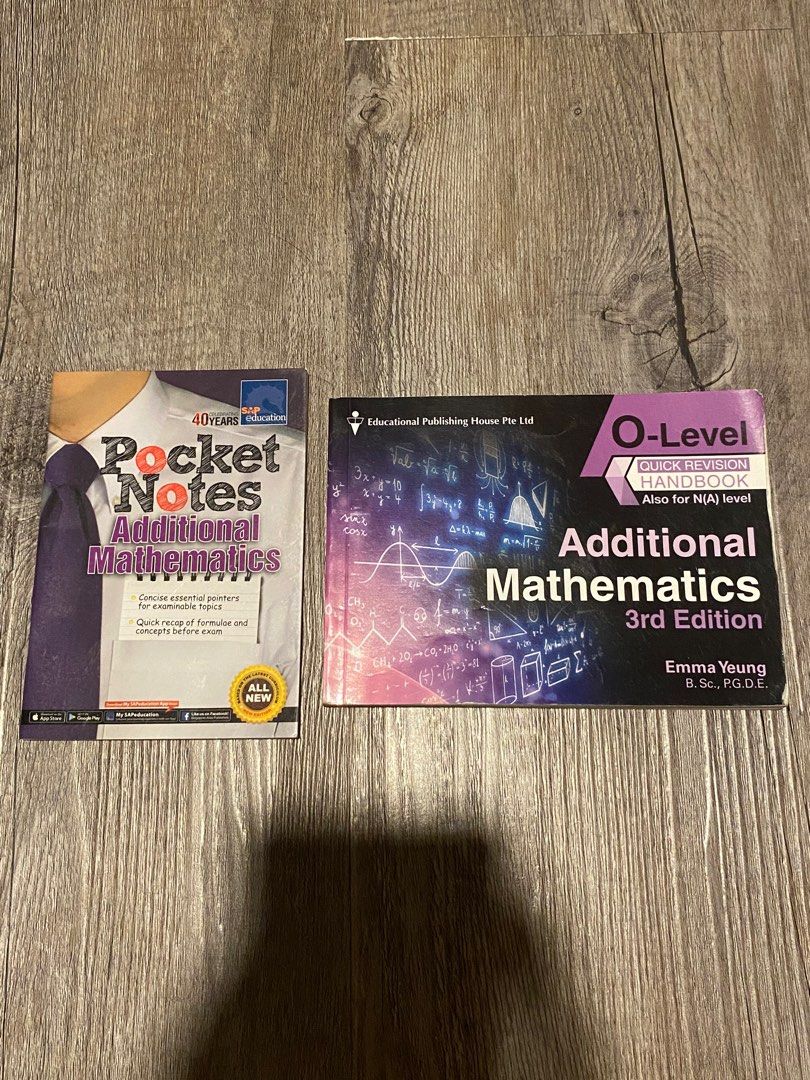 additional mathematics olvl olevel sec4 revision notes, Hobbies & Toys ...
