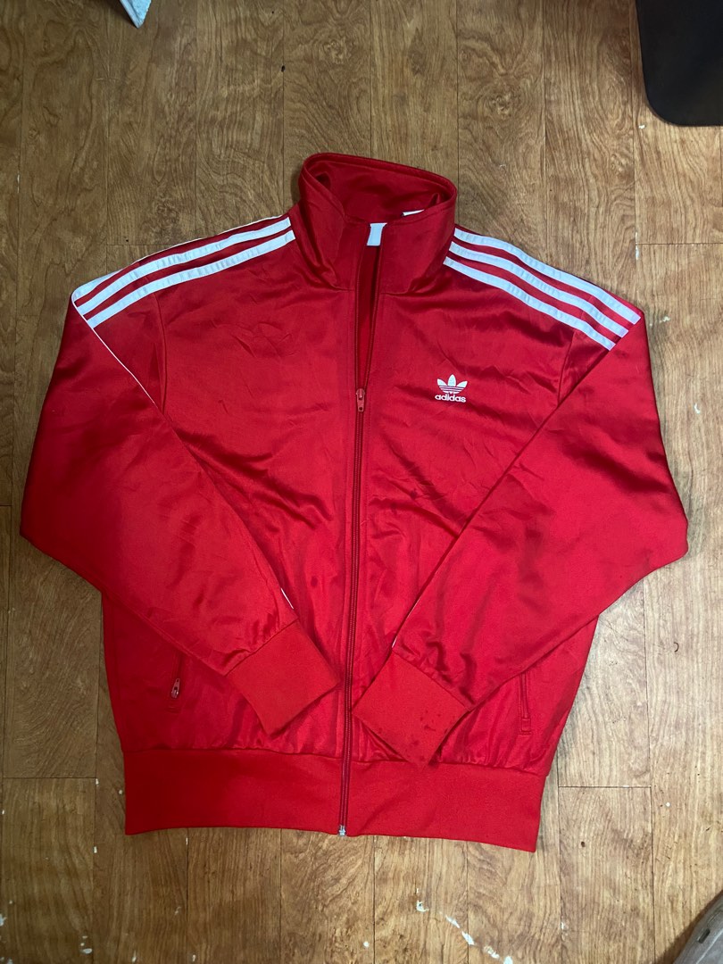 Adidas trefoil red tracksuit, Men's Fashion, Tops & Sets, Sets ...