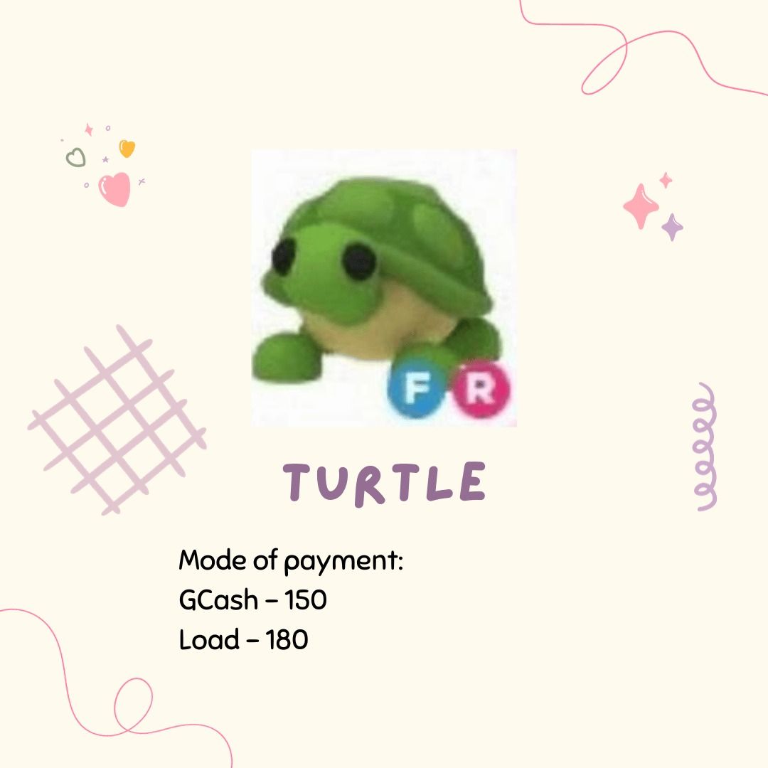 ADOPT ME FR TURTLE (FLY RIDE), Video Gaming, Video Games, Others on ...