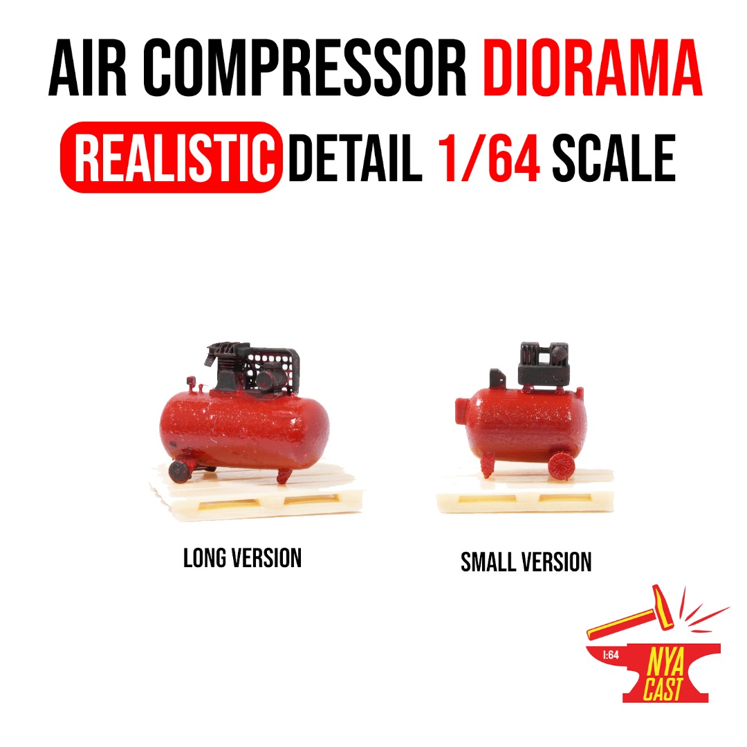 Air Compressor Realistic 1/64 Diorama Diecast Garage Workshop Hotwheels ...