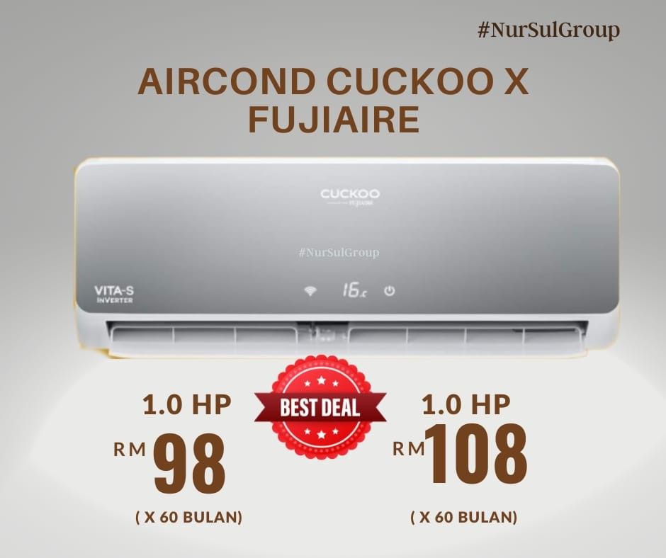 AIRCOND CUCKOO BAYAR ANSURAN RM98 SAHAJA, PERCUMA PEMASANGAN, TV & Home ...