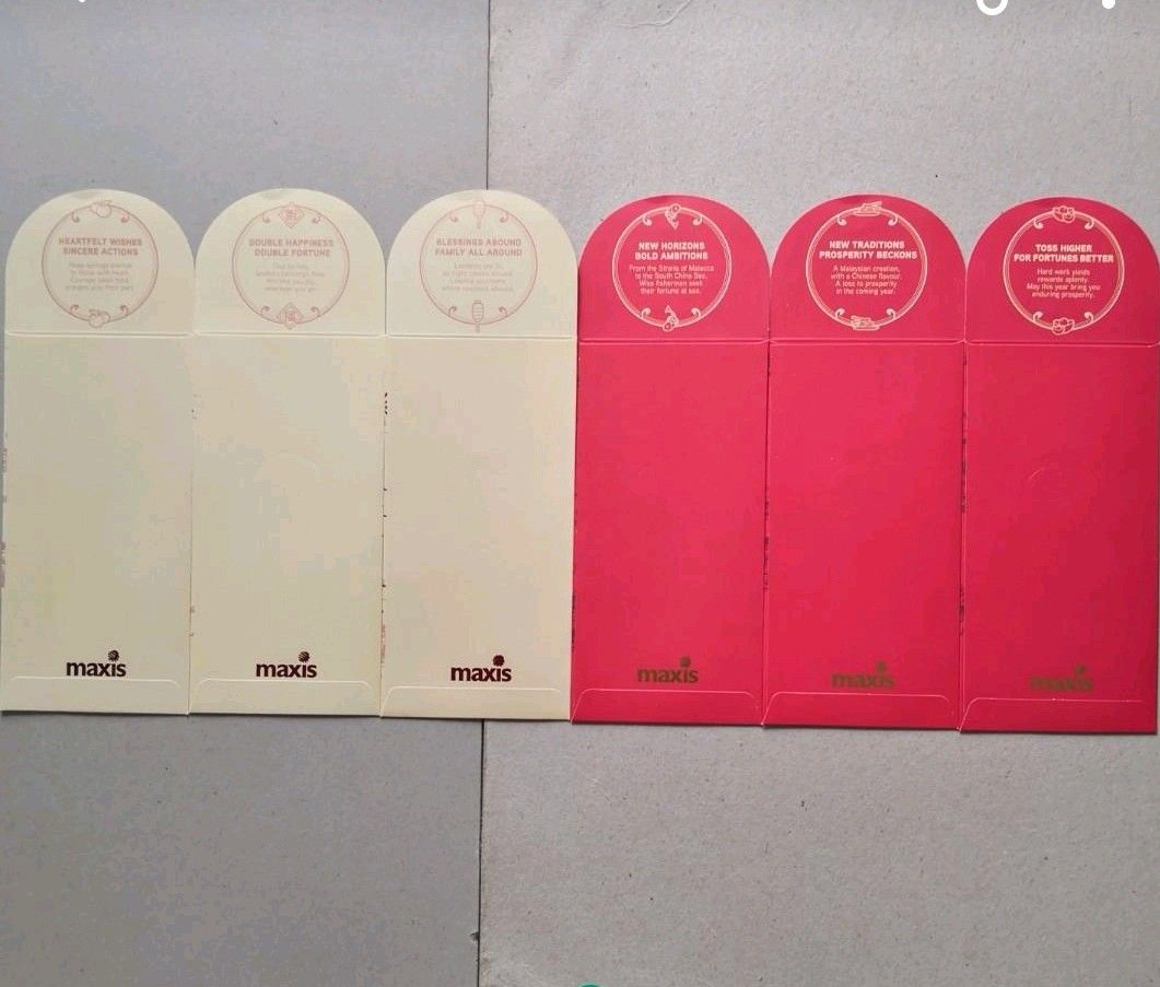 Ang Pow Packets - 2019 MAXIS set of 6 design + tie, Hobbies & Toys ...
